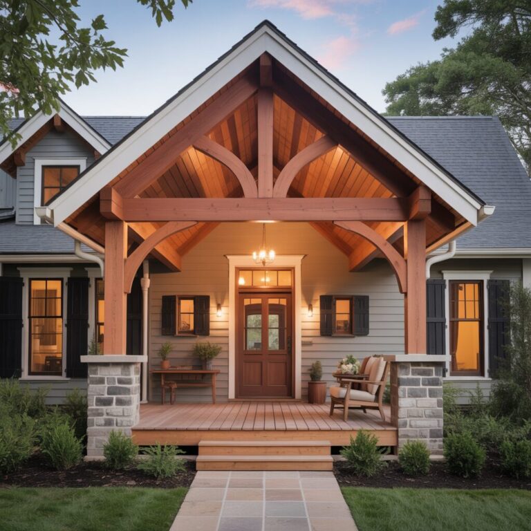 17 Beautiful Open Gable Front Porch Ideas to Elevate Your Home’s Charm ...
