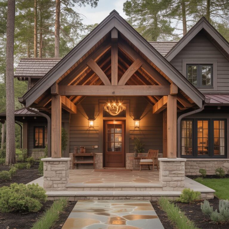 17 Beautiful Open Gable Front Porch Ideas to Elevate Your Home’s Charm ...